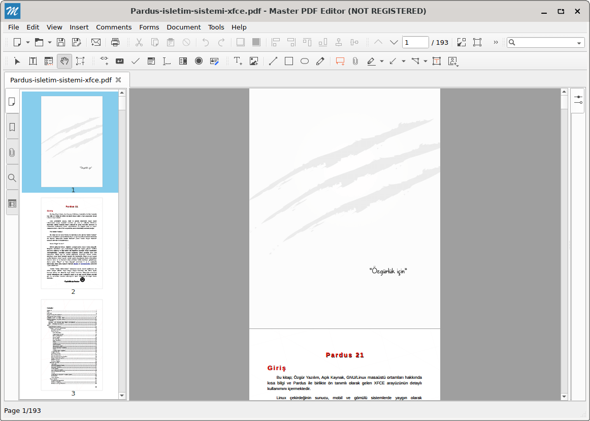 Master PDF Editor 4 Pardus Uygulamalar 